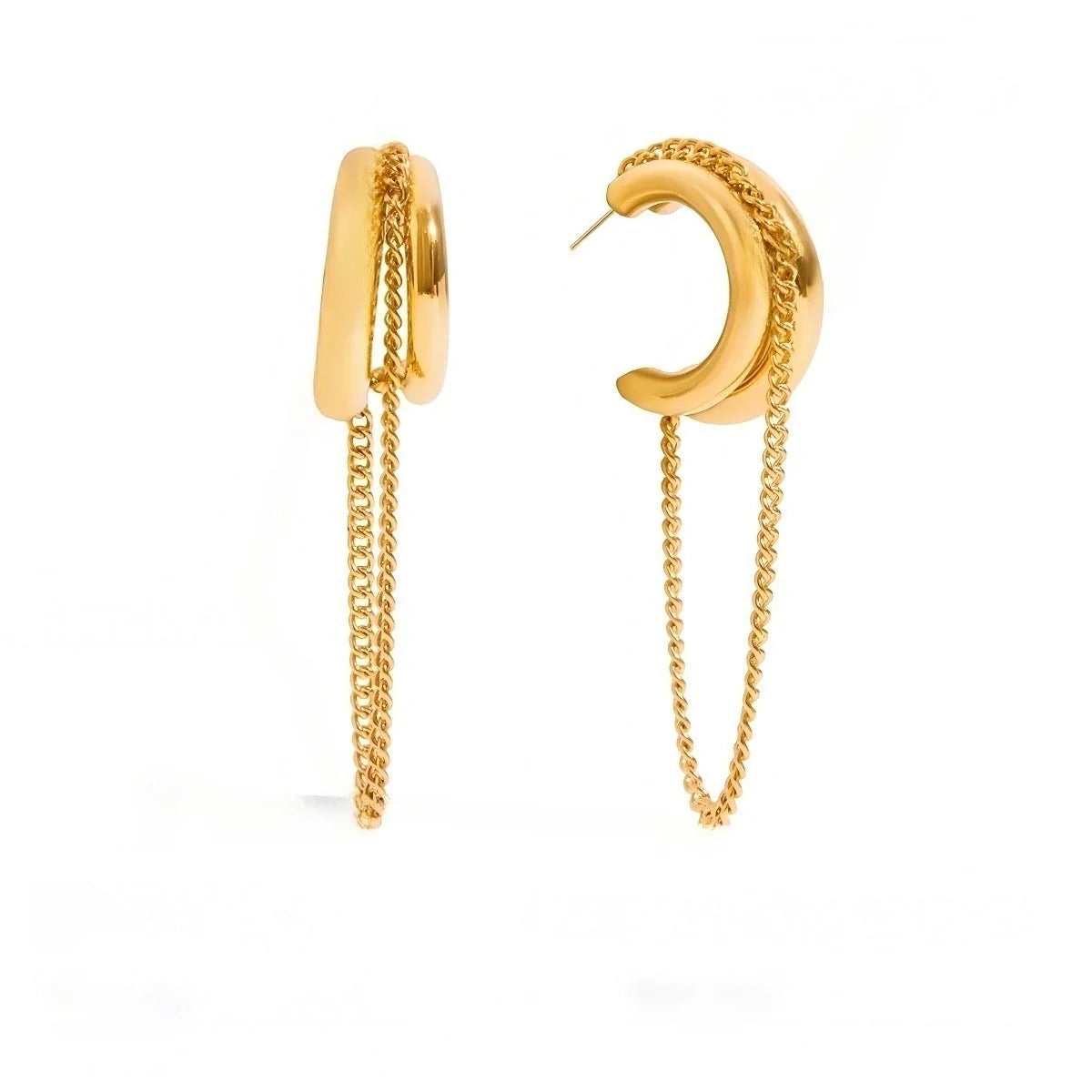 Blaine Chain Hoops | Rebel & Bolt
